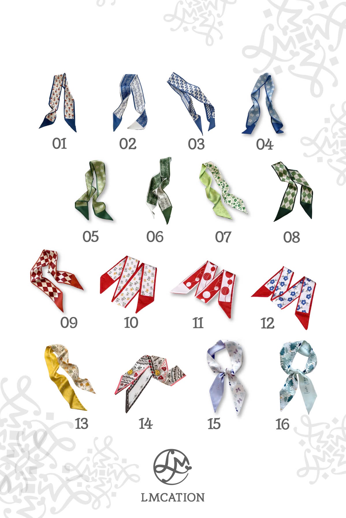 LMcation Multi-Purpose Silk Scarf – Neck Wrap & Hair Tie